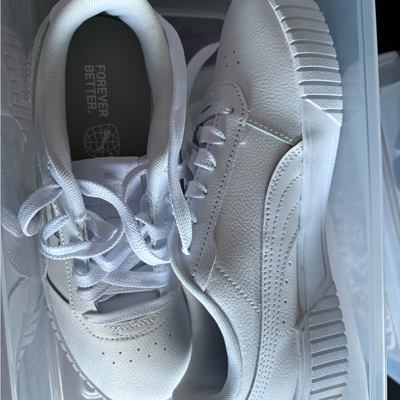 Puma | Shoes | Puma Classic White Leather Sneakers | Poshmark